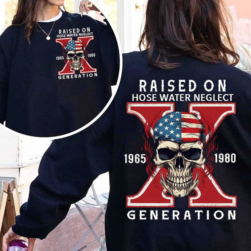 Custom Est Year Gen X Skull Proud Member Fck Your Feelings Generation ...