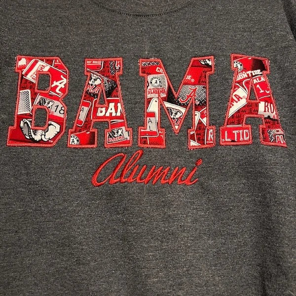 Custom Embroidered applique block letters design College applique swea ...